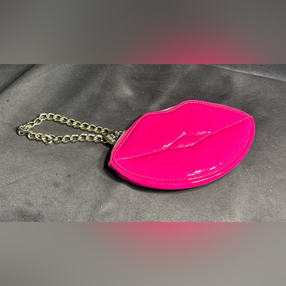 Bags | New Betsy Johnson Hot Pink Lips Nwot See Photos For Size And ...